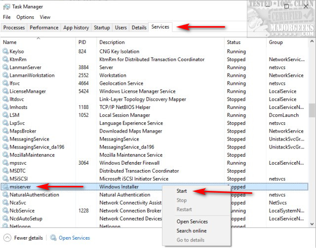 Windows Installer Not Working Properly - MajorGeeks Windows Installer Not Working Properly - MajorGeeks